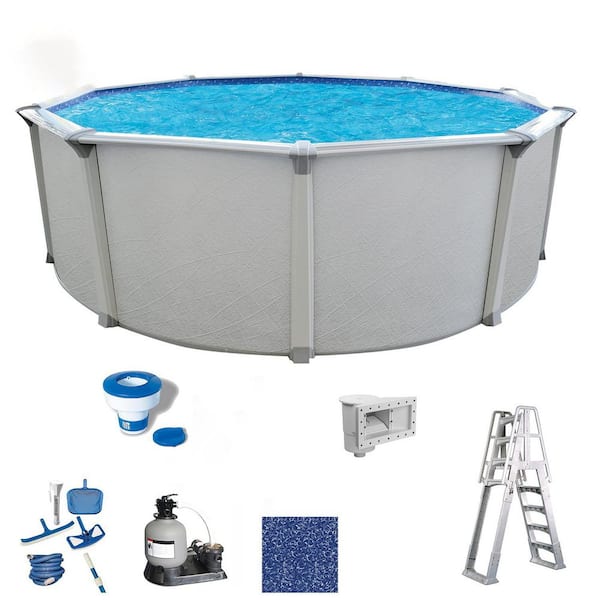 AQUARIAN Huntington 30 ft. Round 54 in. Deep Above Ground Hard Sided ...