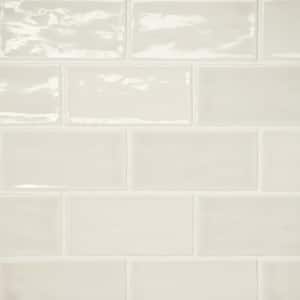Bedrosians Sample-Marin Glossy Midnight Tide 2 in. x 5 in. Ceramic Wall ...