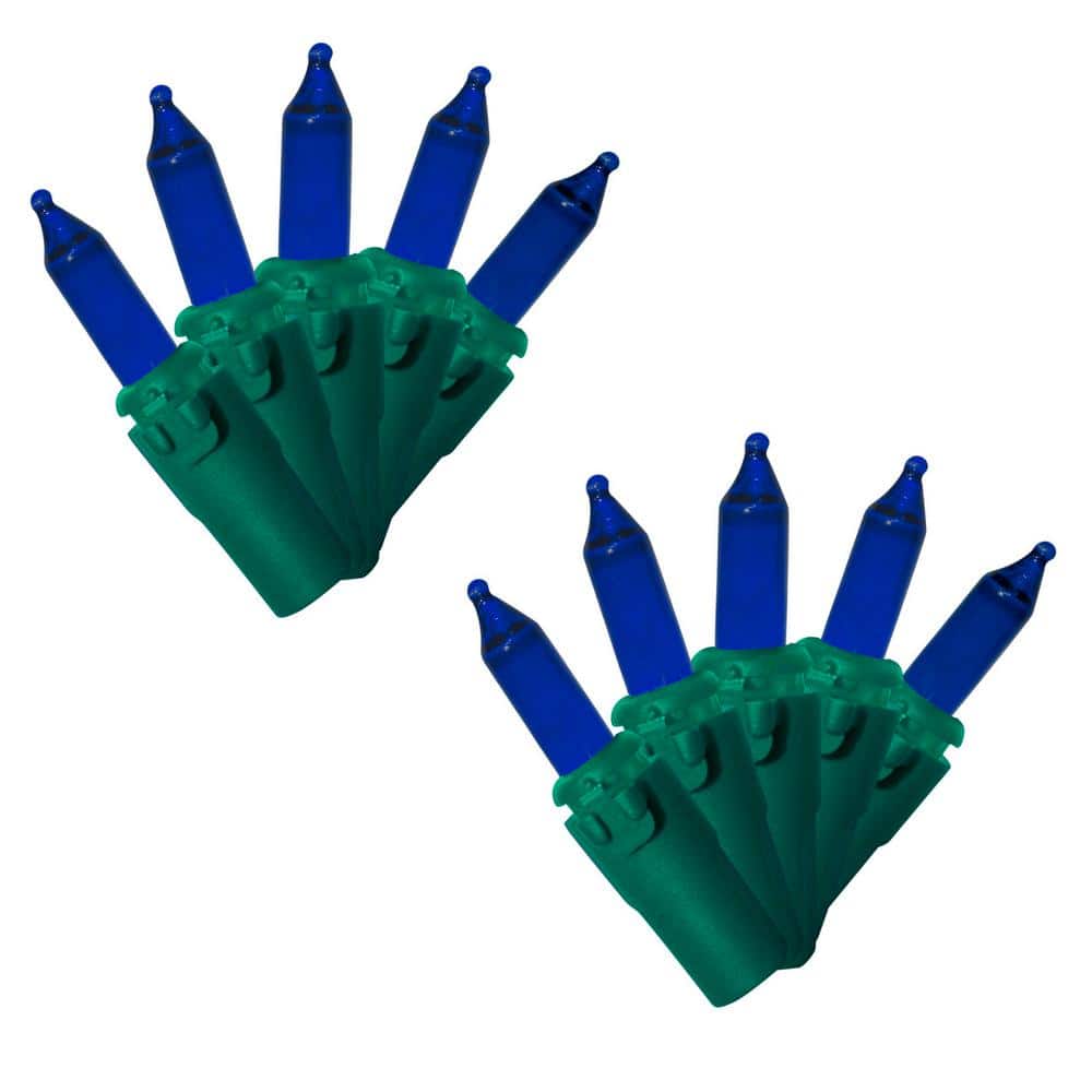 Brite Star 100-Light Designer Strands Blue Mini Christmas Lights 37-463 ...