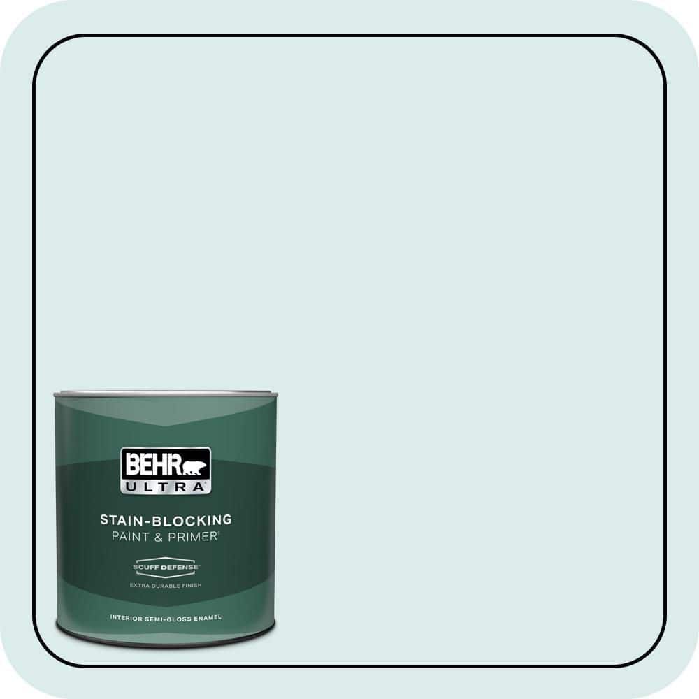 BEHR ULTRA 1 qt. #510E-1 Ice Folly Extra Durable Semi-Gloss Enamel ...