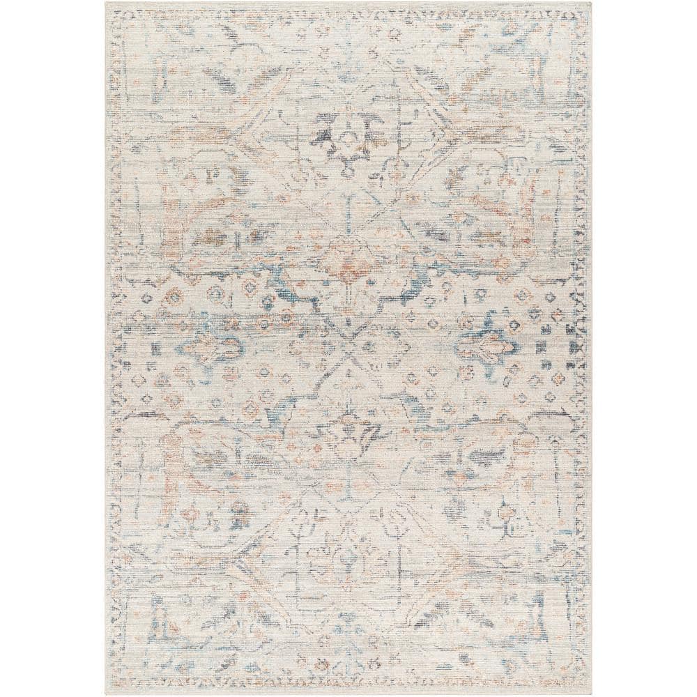 Livabliss Becki Owens Marlene Light Blue 7 ft. x 9 ft. Medallion Indoor ...