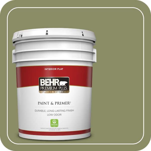 BEHR PREMIUM PLUS 5 gal. #S360-5 Yogi Flat Low Odor Interior Paint ...