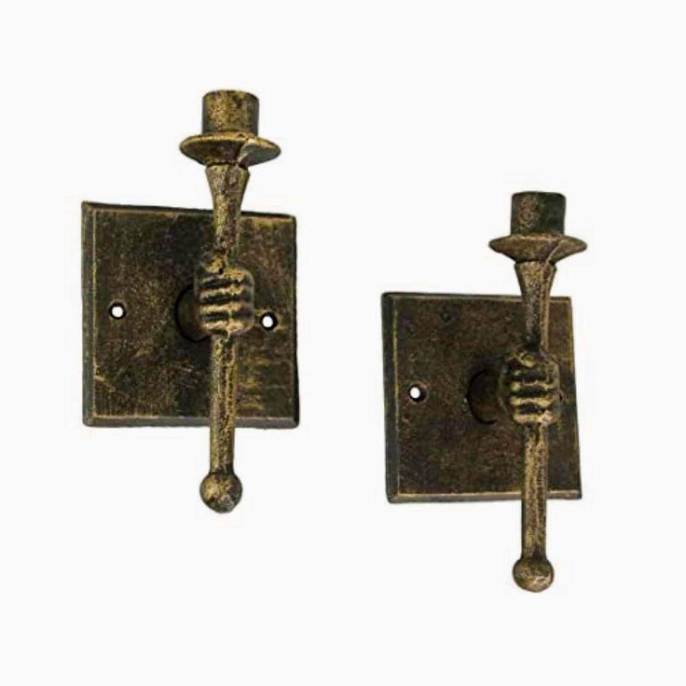 Elegance Bronze Metal Candle Tray (Set of 2) HD9M6CDFRG - The Home Depot