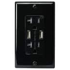 ASI 3.4 Amp USB/20 Amp AC Outlet AC Wall Outlet with USB Charging Ports ...