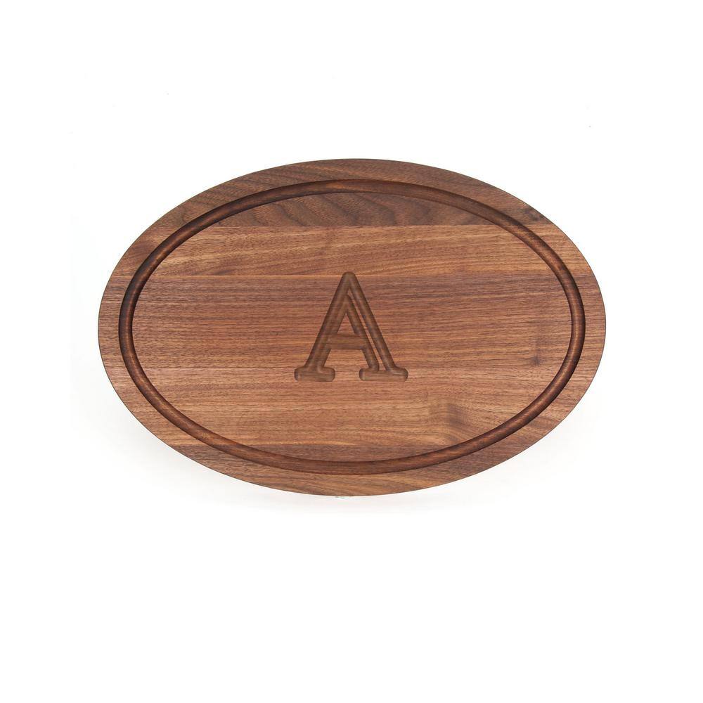 BigWood Boards Oval Walnut Cutting Board A W410-A - The Home Depot