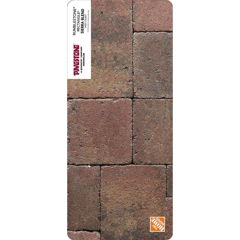 Pavestone PAPER SAMPLE - 10.5 in. x 7 in. Sierra Blend Rectangle ...