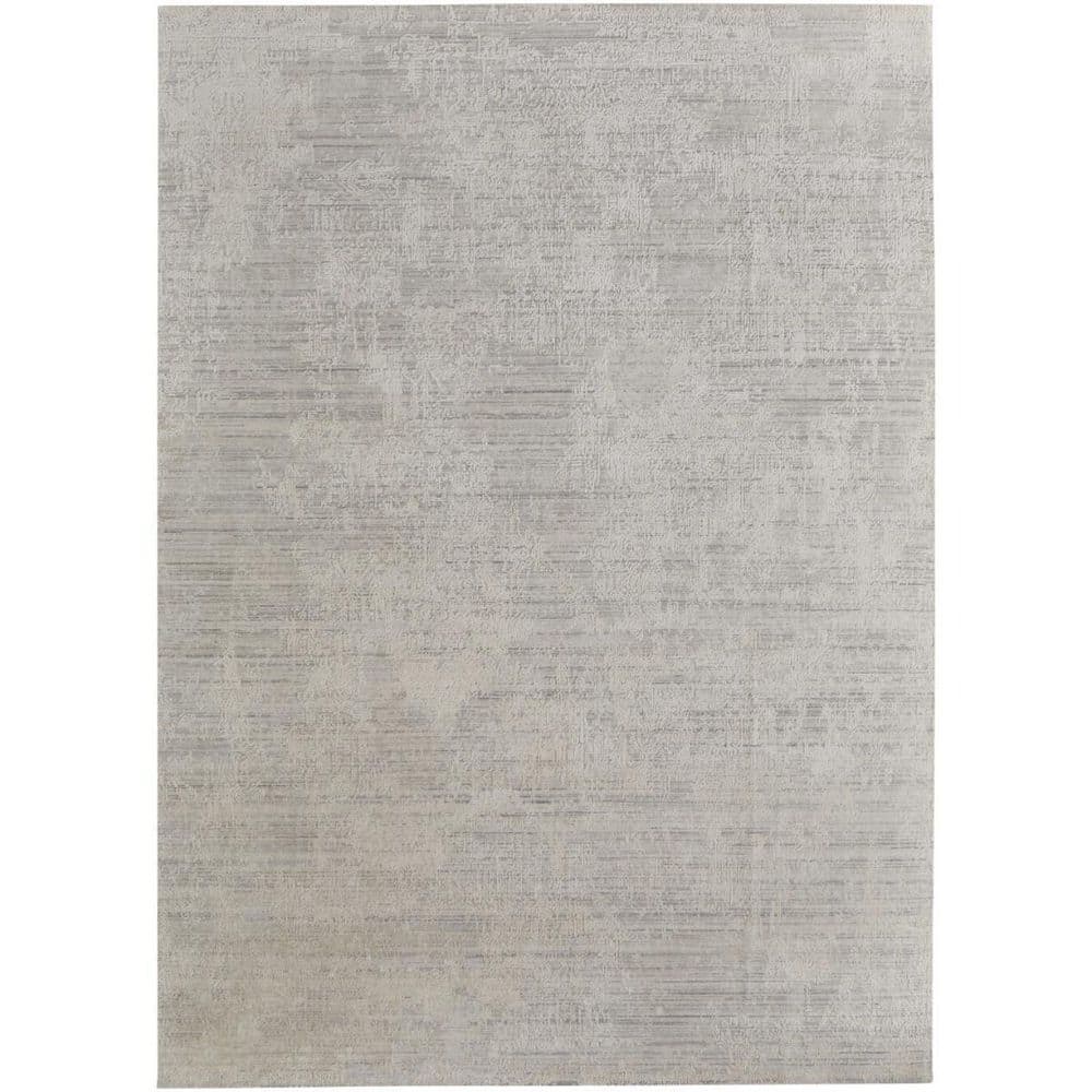 HomeRoots 2 ft. x 3 ft. Gray, Ivory Abstract Area Rug 2000566852 - The ...