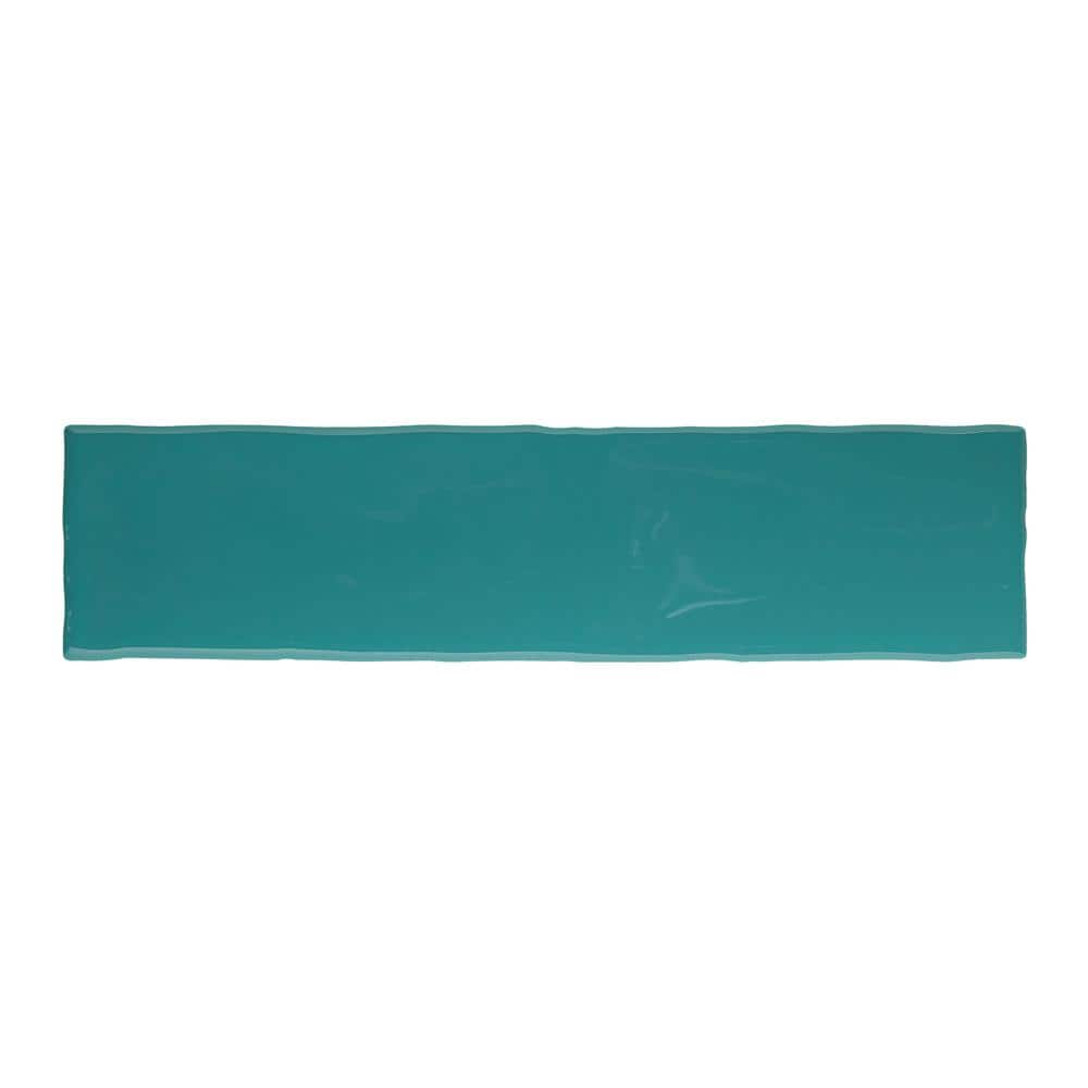 Marazzi Costa Clara Caribbean Teal 3 in. x 6 in. Glazed Ceramic Wall ...