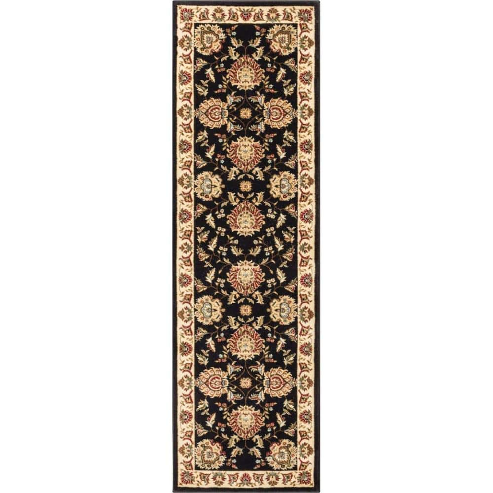 Well Woven Timeless Abbasi Black 2 ft. x 7 ft. Traditional Runner Rug ...
