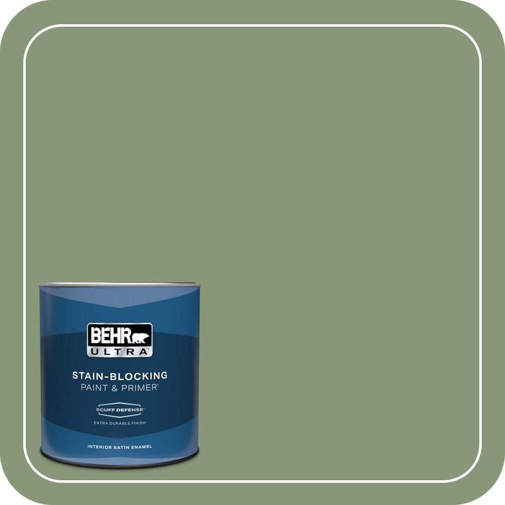 BEHR ULTRA 1 qt. #S390-5 Laurel Tree Extra Durable Satin Enamel ...