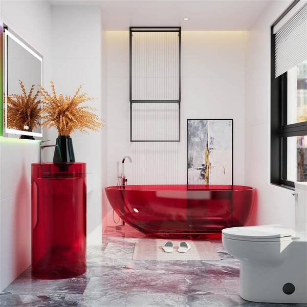 Black And Red Bathroom
