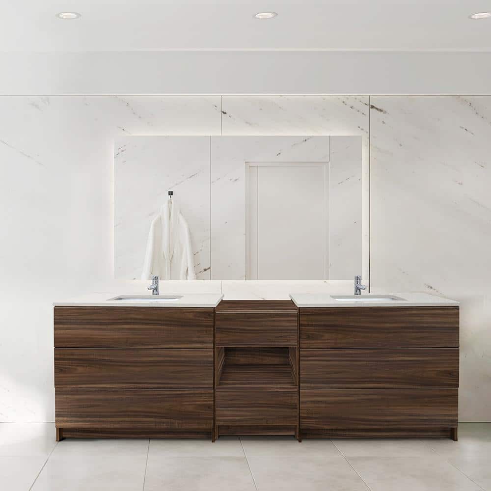Ella Element 92 in. W x 22 in. D x 35 in. H Double Sink Bath Vanity in ...