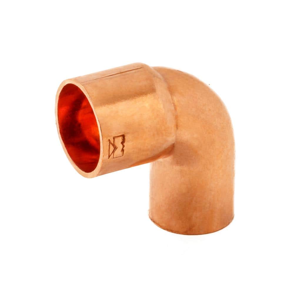 Everbilt 1/2 in. Copper Pressure 90-Degree Fitting x Cup Street Elbow ...