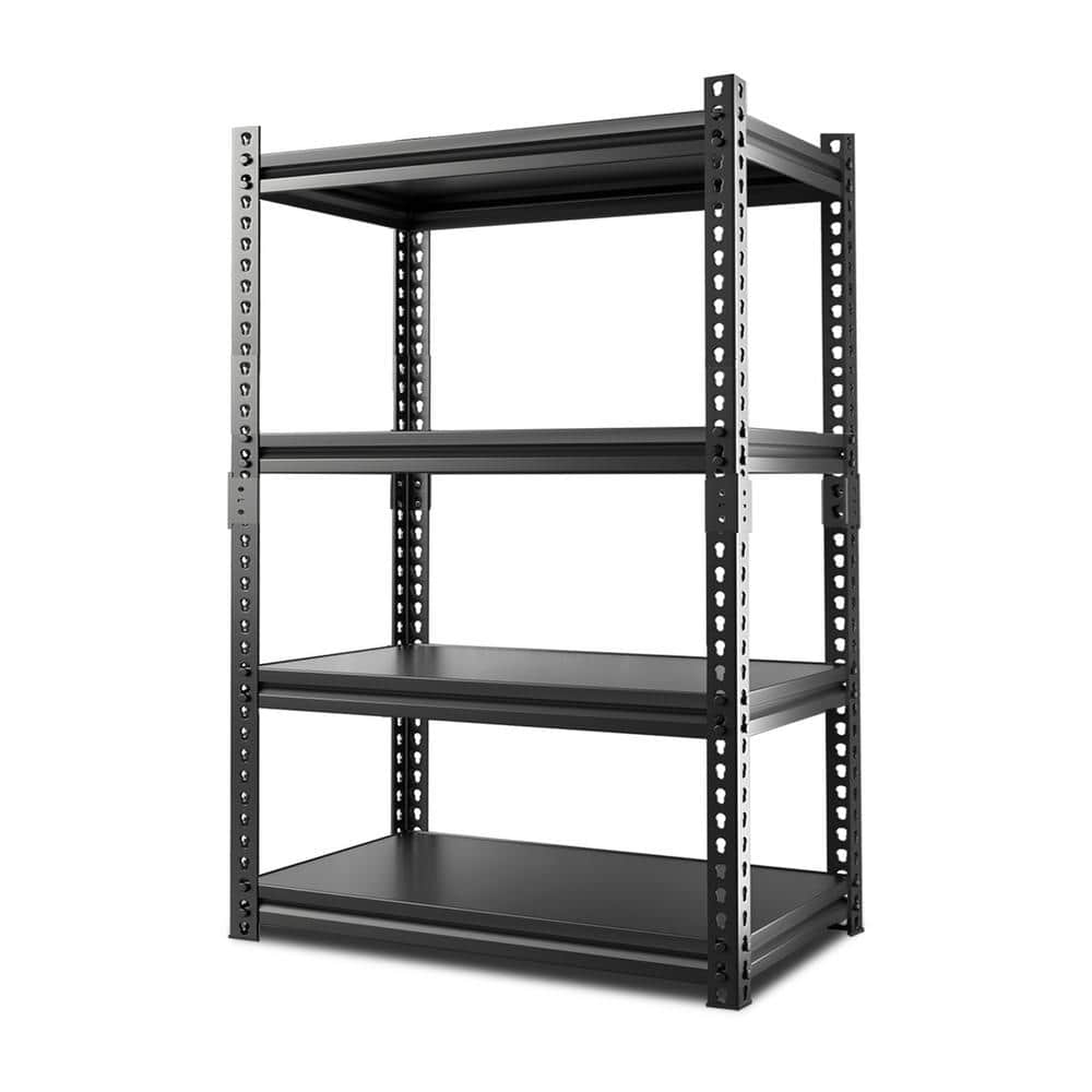 BOZTIY 63 in. x 32 in. Storage Shelves Rectangular Steel Other Black ...