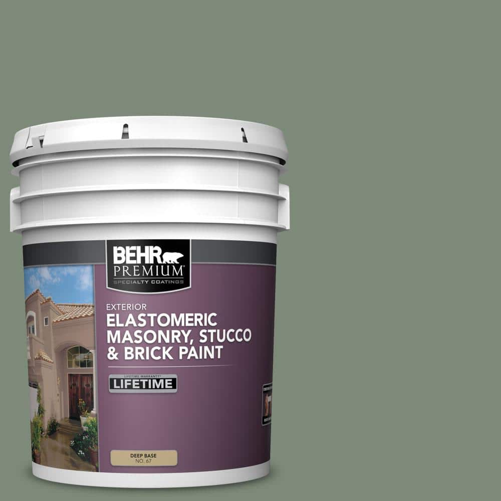 BEHR PREMIUM 5 gal. #N400-5 Thai Basil Elastomeric Masonry, Stucco and ...