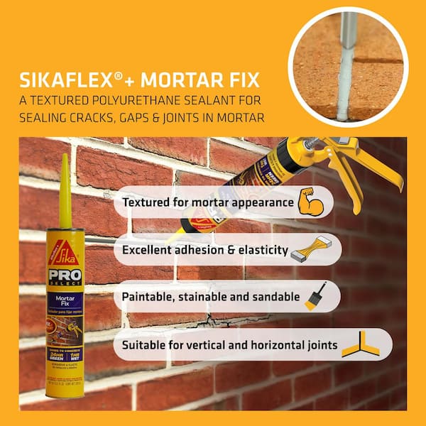 Sika 10.1 fl. oz. Sikaflex Mortar Fix Textured Joint Repair ...