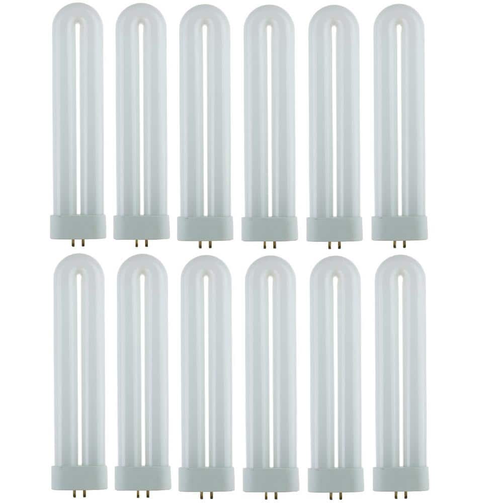 Sunlite 15-Watt T6 U-Bent GX10Q 4-Pin Base CFL UV Black Light Bulb (12 ...