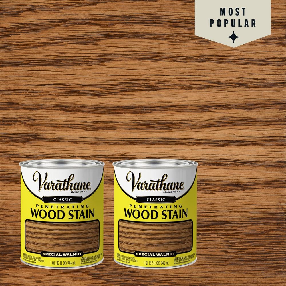 Varathane 1 Qt. Special Walnut Classic Interior Wood Stain (2-Pack ...