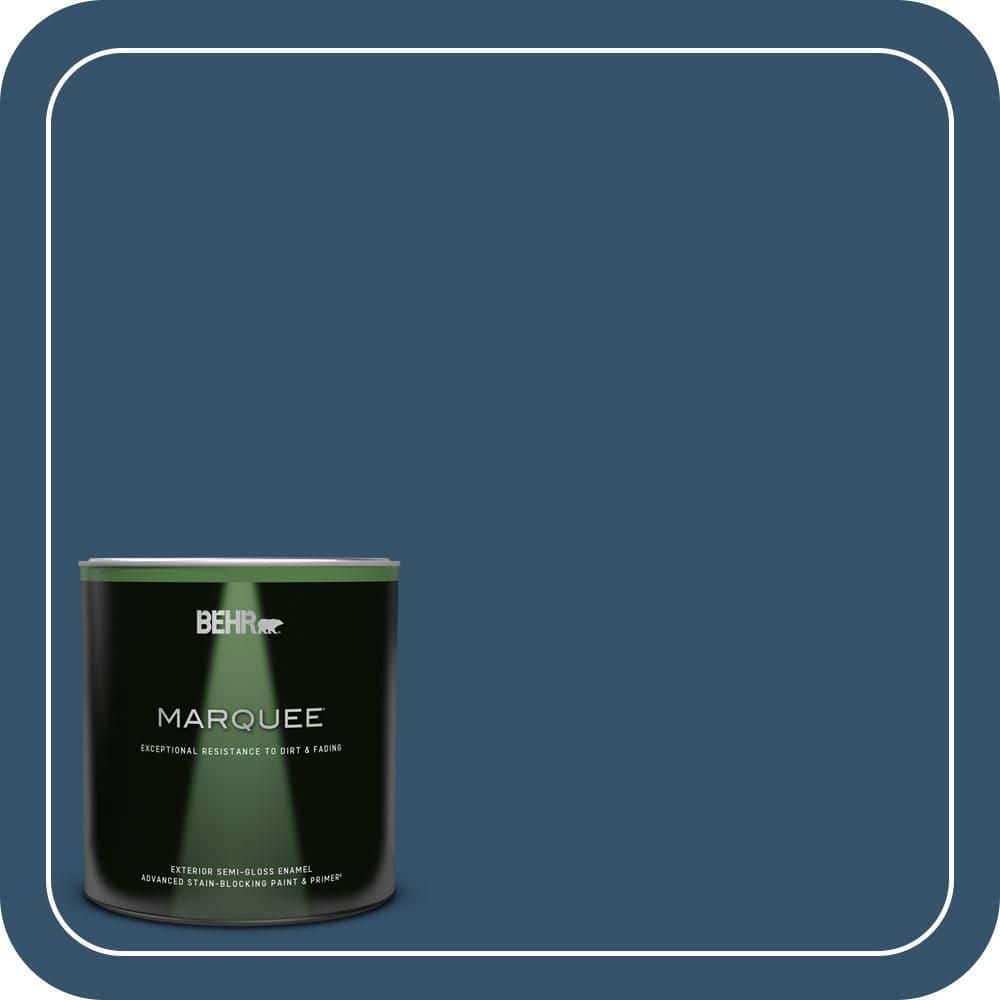 BEHR MARQUEE 1 qt. #MQ5-58 Velvet Rope Semi-Gloss Enamel Exterior Paint ...