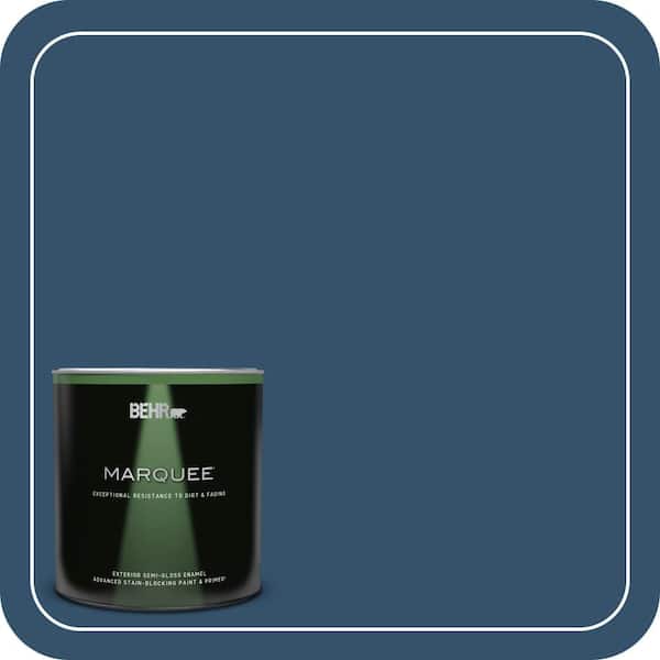 BEHR MARQUEE 1 qt. #MQ5-58 Velvet Rope Semi-Gloss Enamel Exterior Paint ...