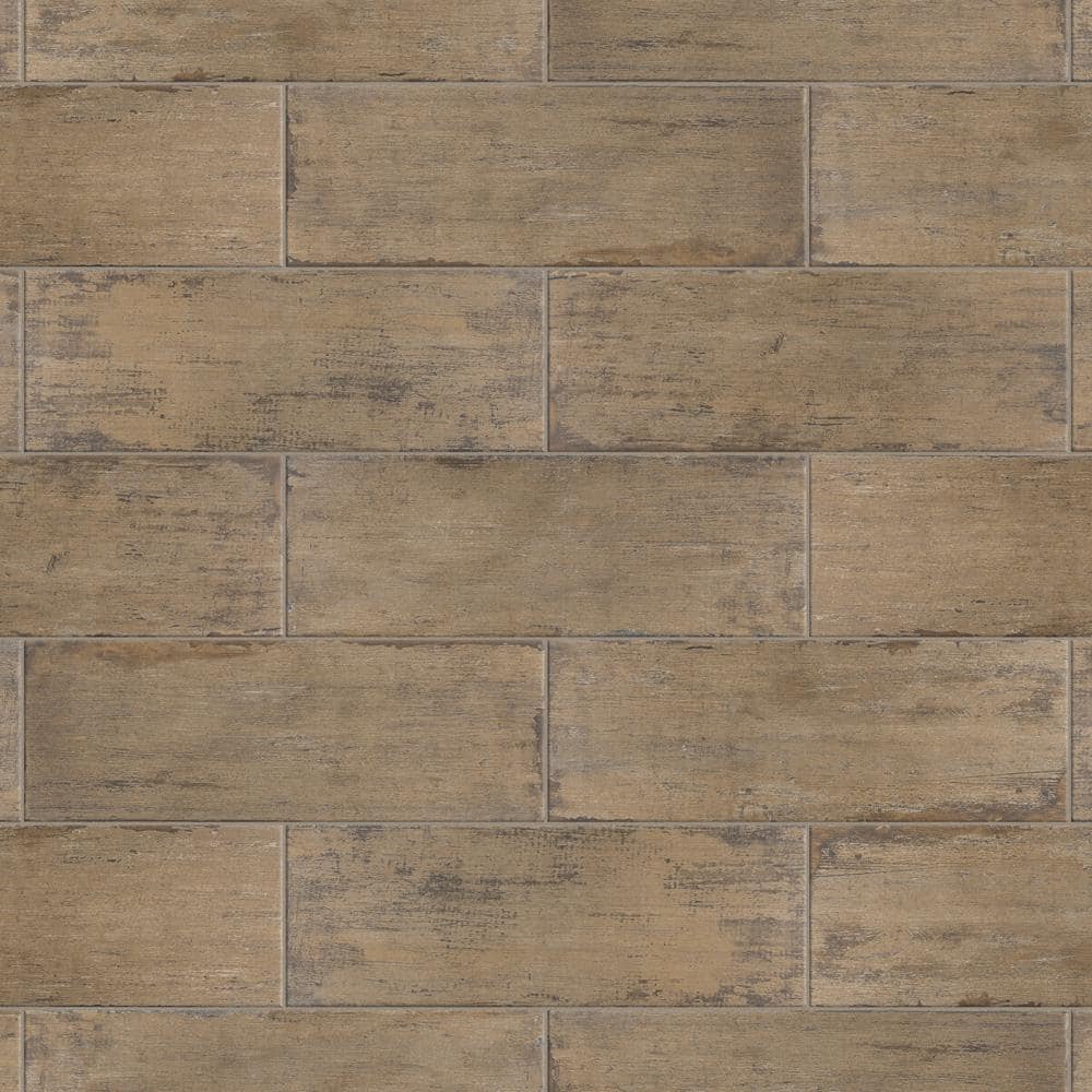 Merola Tile Retro Terra 8-1/4 in. x 23-1/2 in. Porcelain Floor and Wall ...
