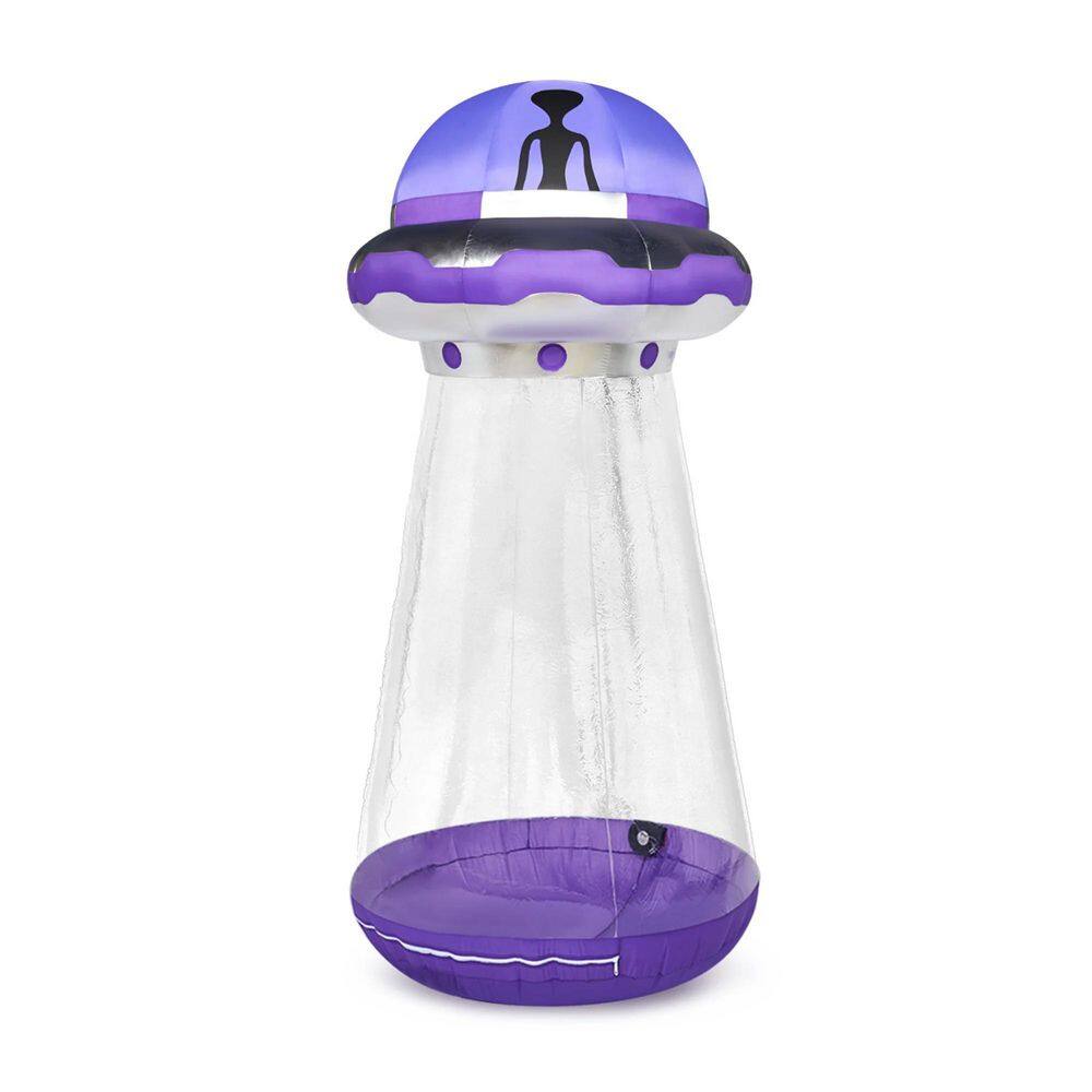 Joyfy 9 Ft. LED Halloween Purple UFO Inflatable 32007-B - The Home Depot