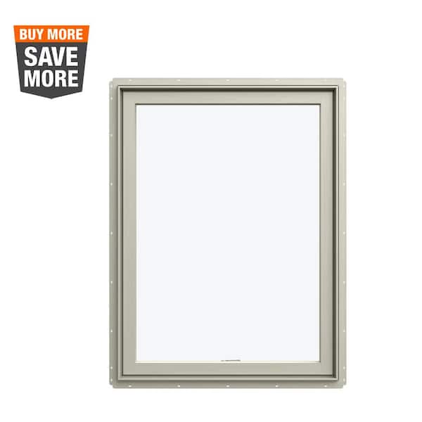 JELD-WEN 36 in. x 48 in. W-5500 Right-Hand Casement Wood Clad Window ...