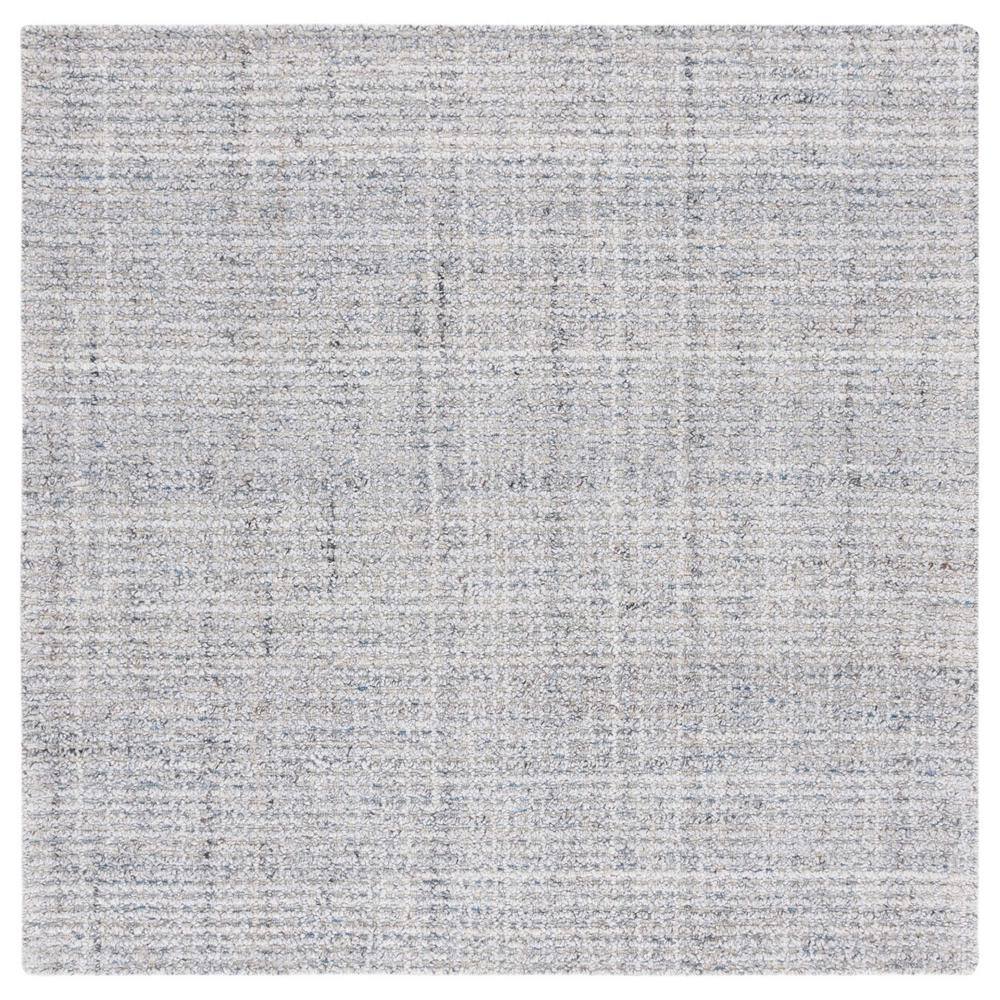 SAFAVIEH Abstract Light Gray 6 ft. x 6 ft. Plaid Marle Square Area Rug ...