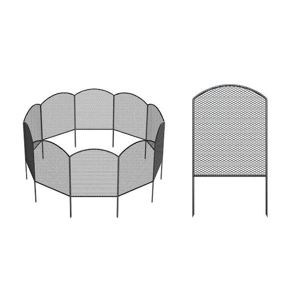 Justincity Animal Barrier Fence No Dig for Dogs 13 in.Rustproof Metal ...