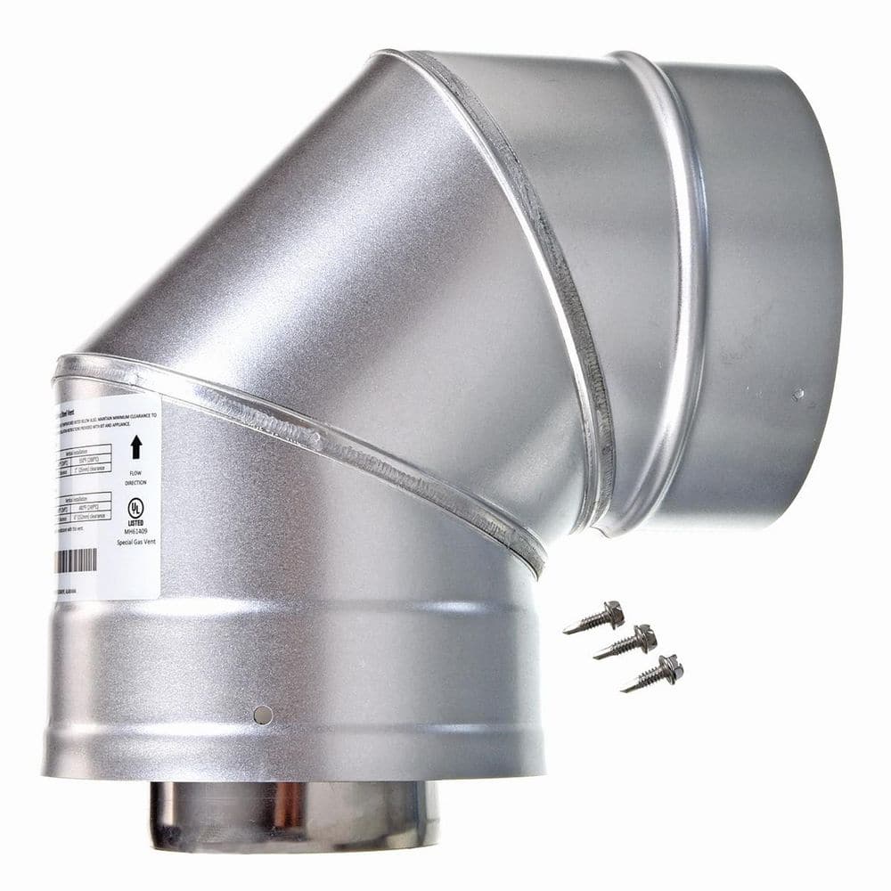 Rheem ProTech 3 in. x 5 in. 90° Elbow Stainless Steel Concentric ...