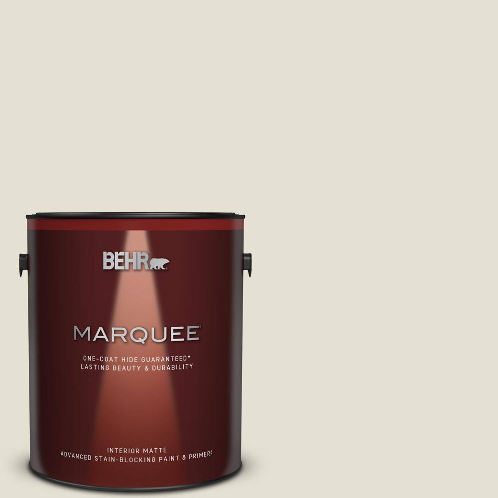 BEHR MARQUEE 1 gal. #N310-1 Sand Drift Matte Interior Paint & Primer ...