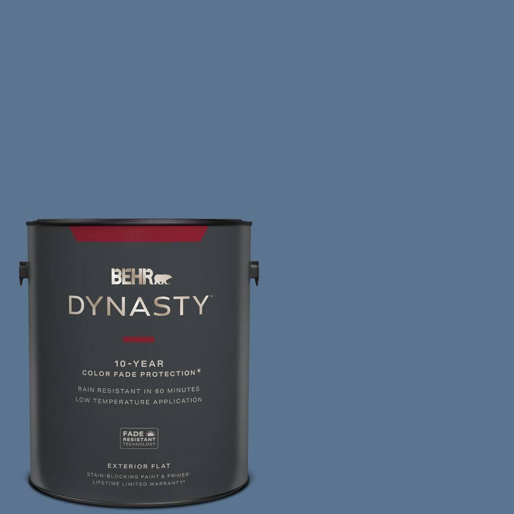 BEHR DYNASTY 1 gal. #PPU14-18 Laguna Blue Flat Exterior Stain-Blocking ...