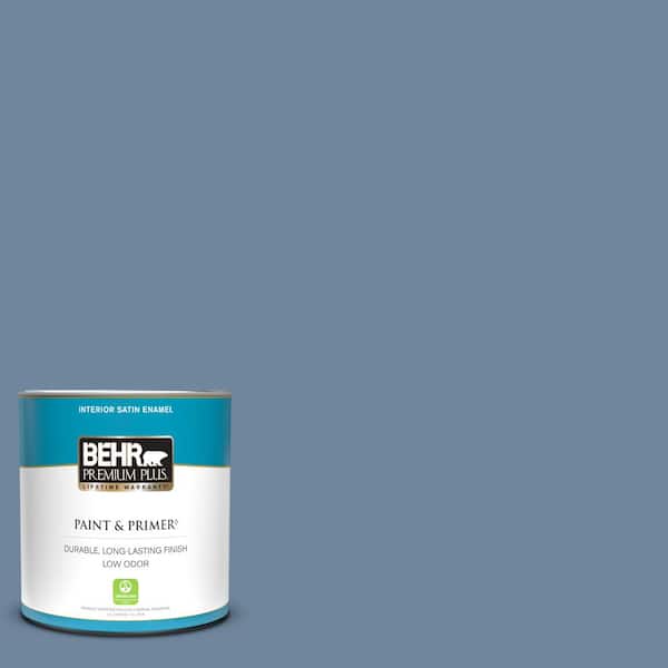 BEHR PREMIUM PLUS 1 qt. #S520-5 Thundercloud Satin Enamel Low Odor ...