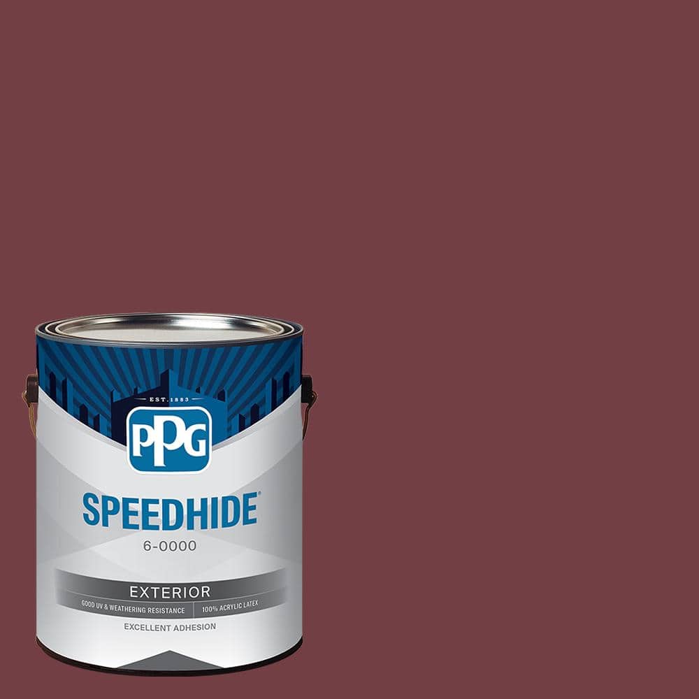 SPEEDHIDE 1 gal. PPG13-04 Merlot Semi-Gloss Exterior Paint PPG13-04SX ...