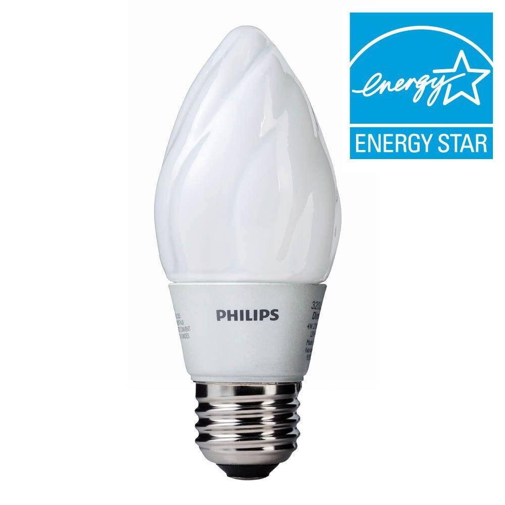Philips 45W Equivalent Soft White F15 Dimmable LED Light Bulb (E ...
