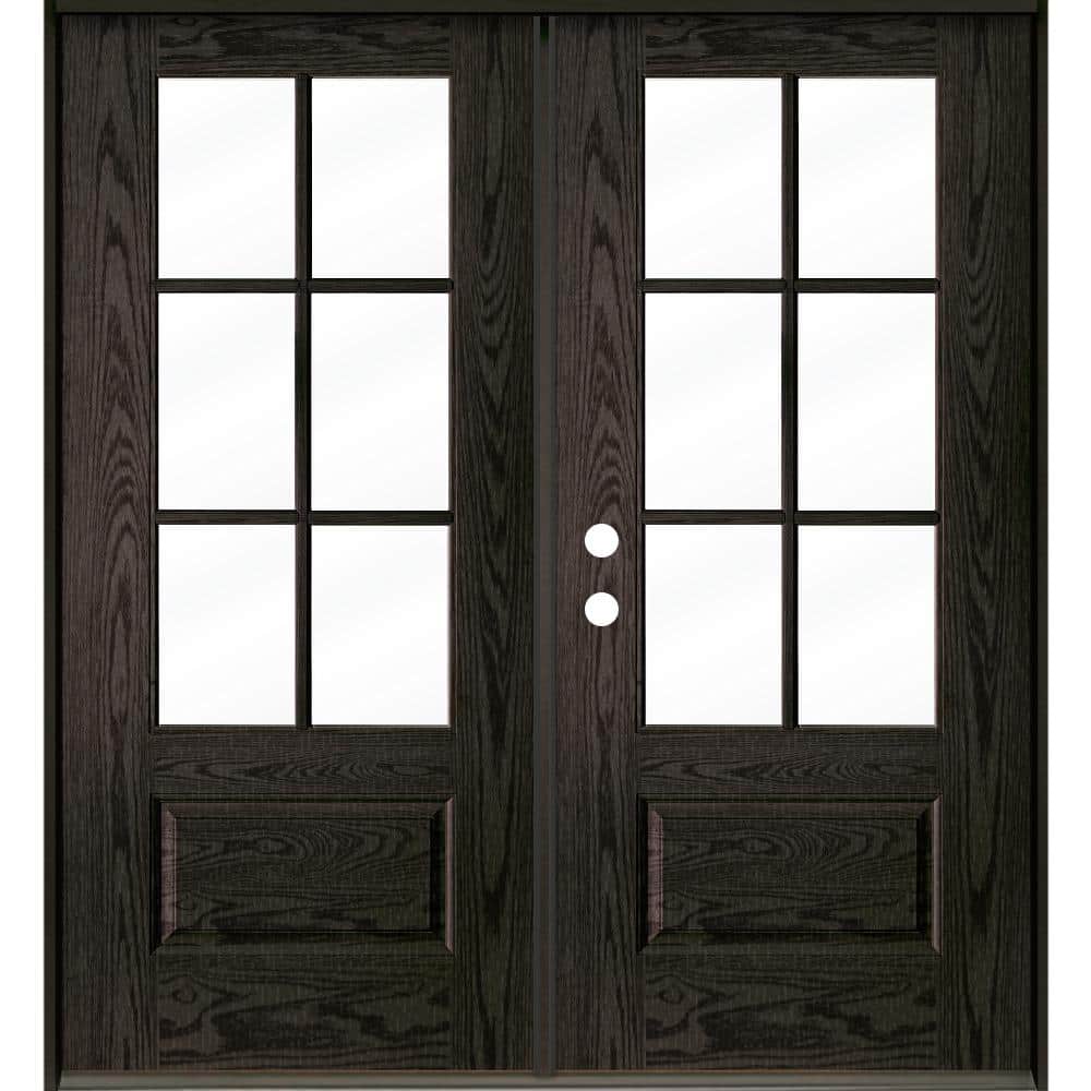 Reviews for Krosswood Doors Farmhouse 72 in. x 80 in. 6-Lite Right ...