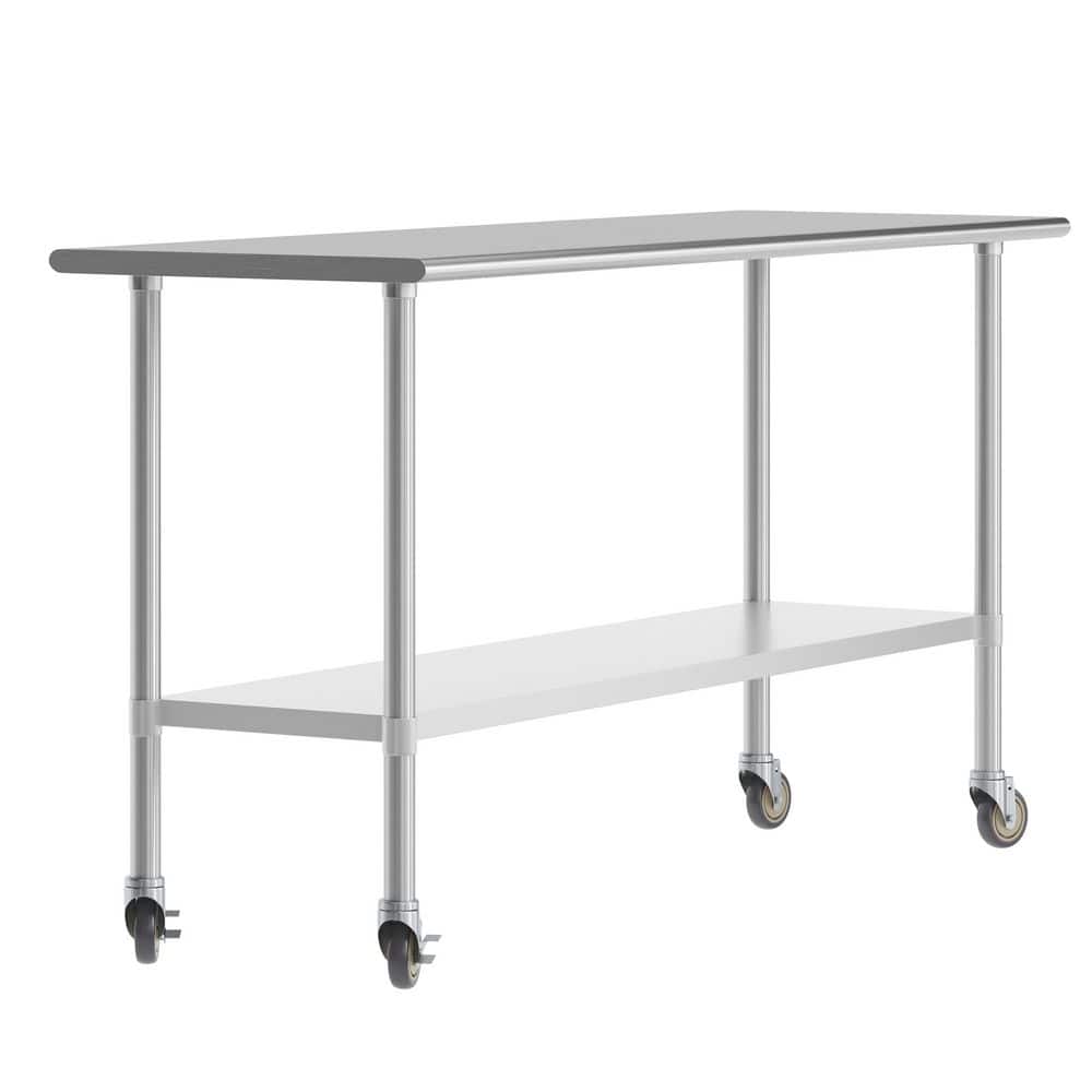 Carnegy Avenue Reese Stainless Steel Metal 72.0 in. Portable Kitchen ...