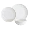 Over and Back 24-Piece white porcelain dinnerware set (service for 8 ...