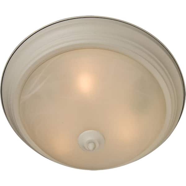 Maxim Lighting Essentials 3-Light Textured White Flush Mount 5842MRTW