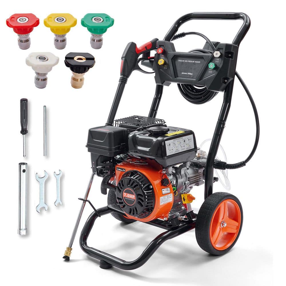 SKYSHALO Gas Pressure Washer, 3400 PSI 2.6 GPM, Gas Powered Pressure ...