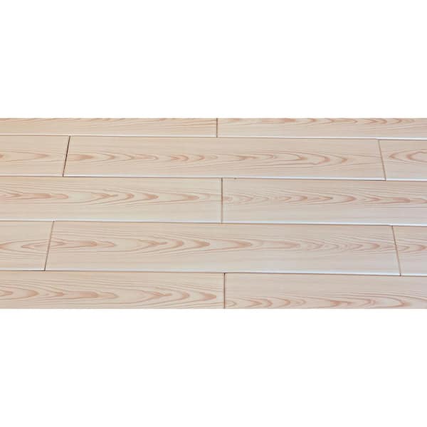 A La Maison Ceilings Natural Maple 39 in. x 6 in. Glue Up Foam Wood ...