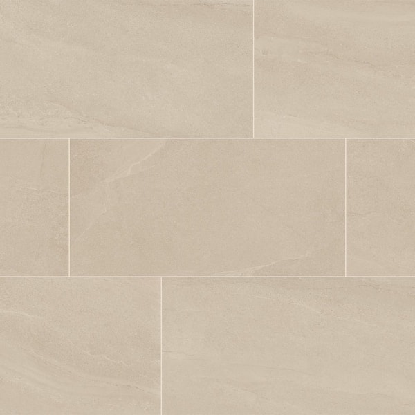 Daltile Calgary Fawn 24 in. x 48 in. Polished Porcelain Floor and Wall ...