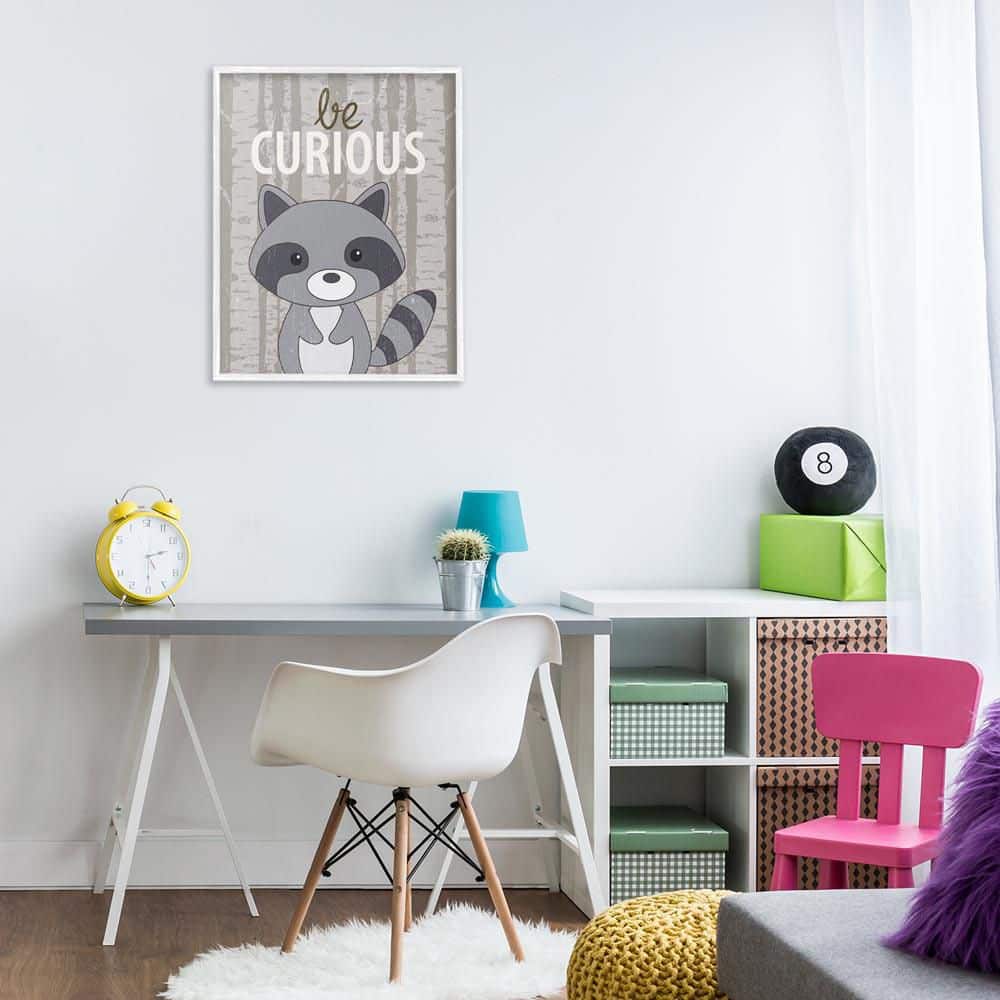 Stupell Industries Be Curious Woodland Raccoon by Kim Allen White ...