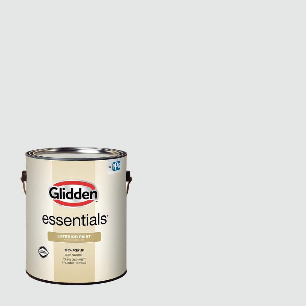 Glidden Essentials 1 gal. PPG1013-1 Radisson Flat/Matte Exterior Paint ...