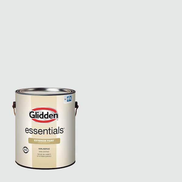 Glidden Essentials 1 gal. PPG1013-1 Radisson Flat/Matte Exterior Paint ...
