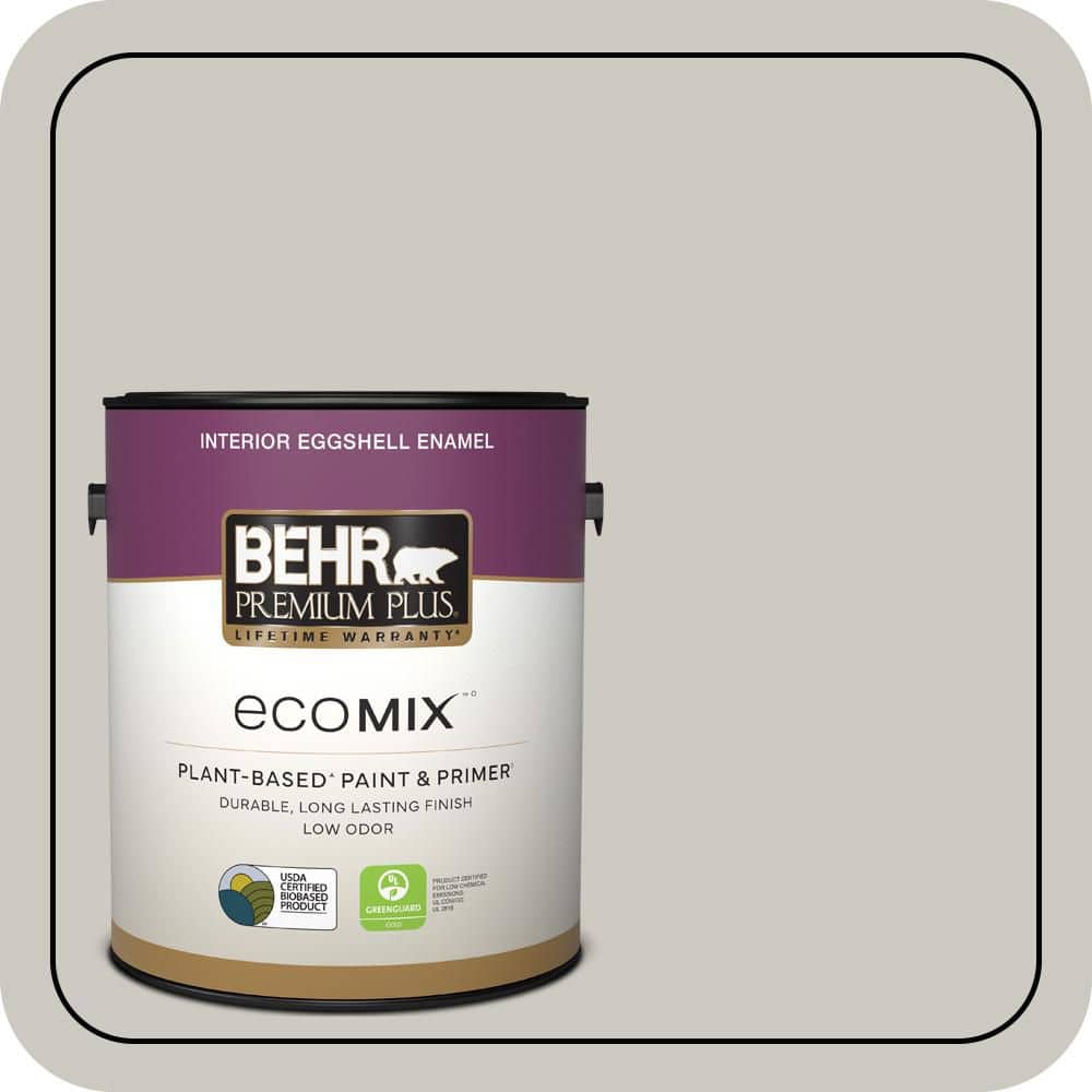 BEHR PREMIUM PLUS 1 gal. #790C-3 Dolphin Fin Eggshell Enamel EcoMix ...