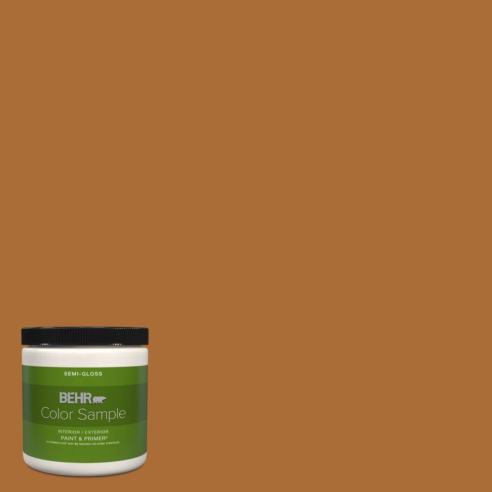 BEHR PREMIUM PLUS 8 oz. #280D-7 Sesame Crunch Semi-Gloss Interior ...