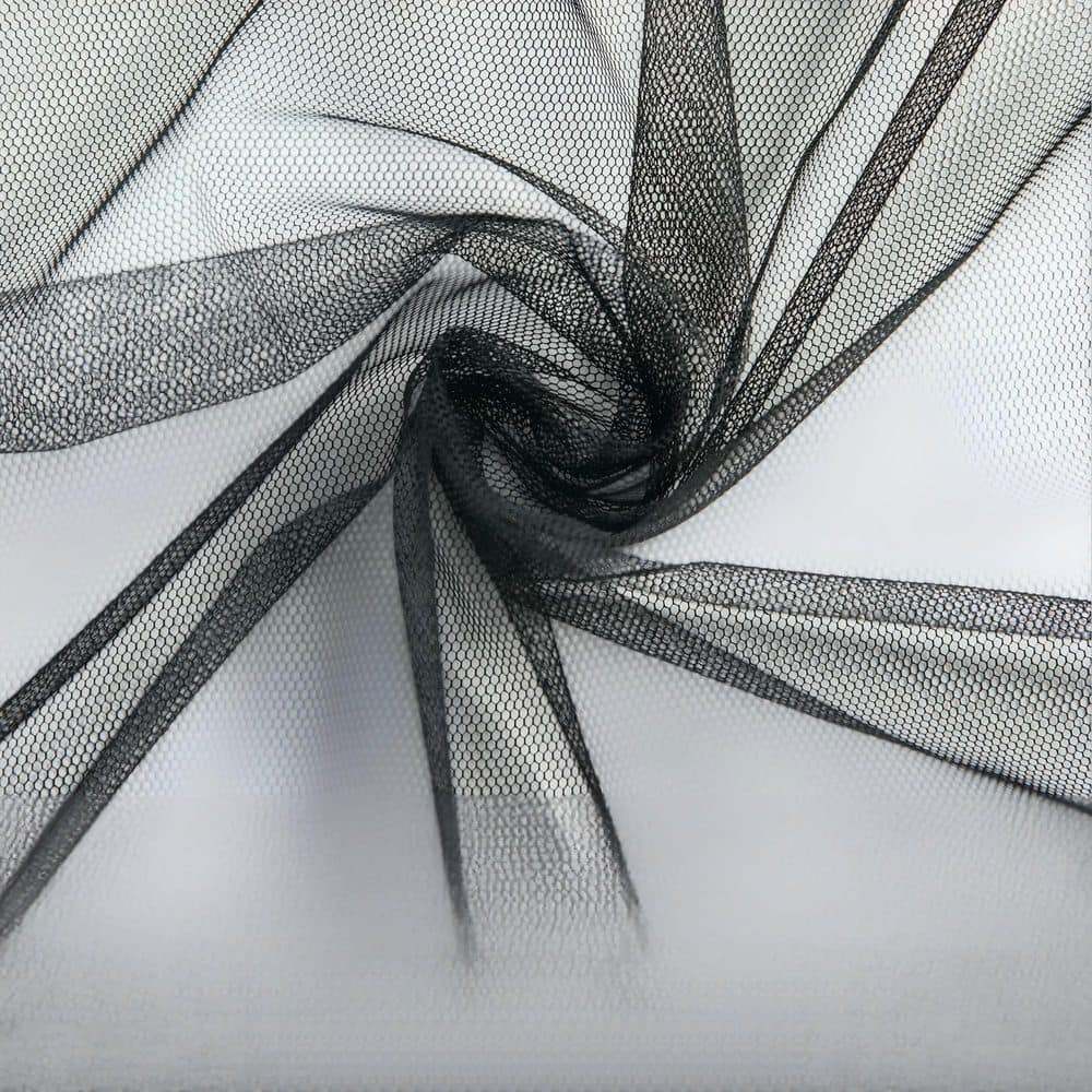 Helhom 125 in. x 120 in. Waterproof Black Voile Mesh Screen ...