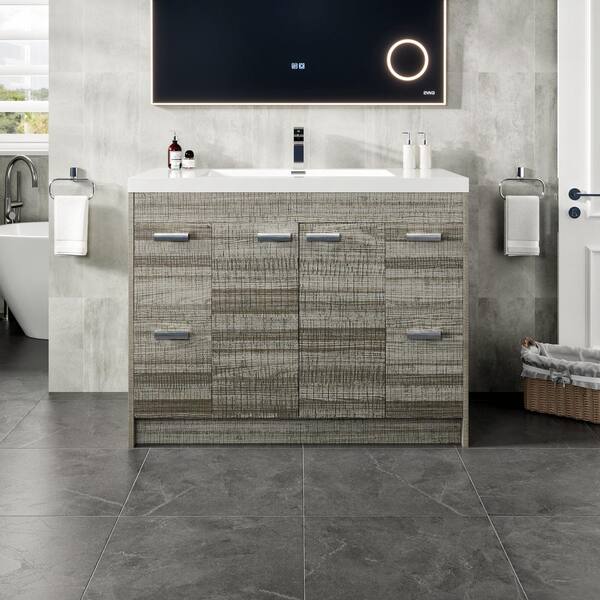 Have a question about Eviva Lugano 44 in. W x 19 in. D Single Sink Ash ...