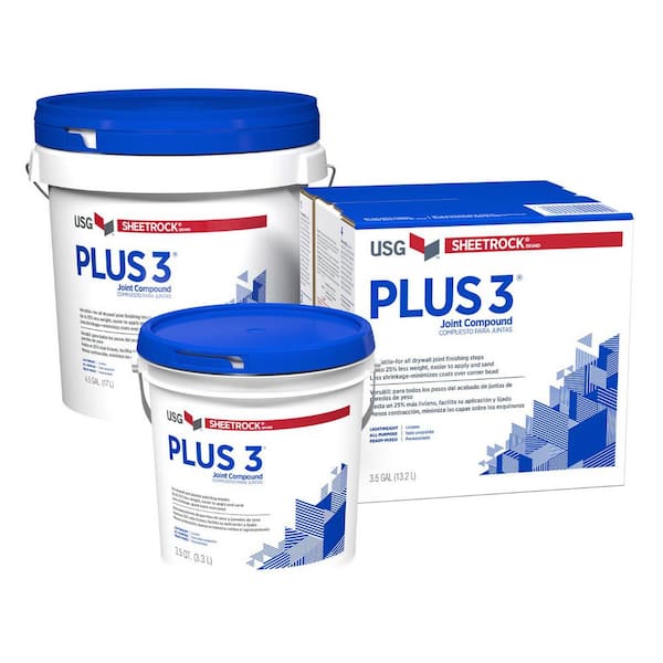 USG USG Plus 3 Joint Compound - 4.5 gal Carton 380285 380285 - The Home ...